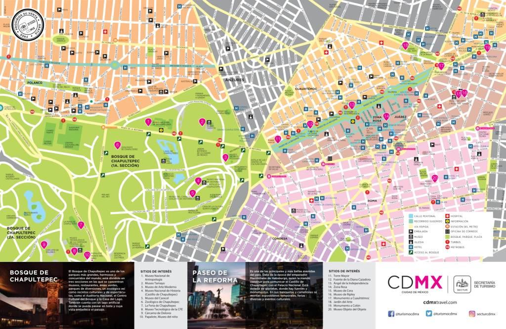 Planea tu fin de semana con estos mapas turísticos de la CdMx- Grupo ...