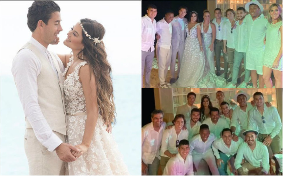 Jugadores de América se divierten en boda del portero Óscar Jiménez ...