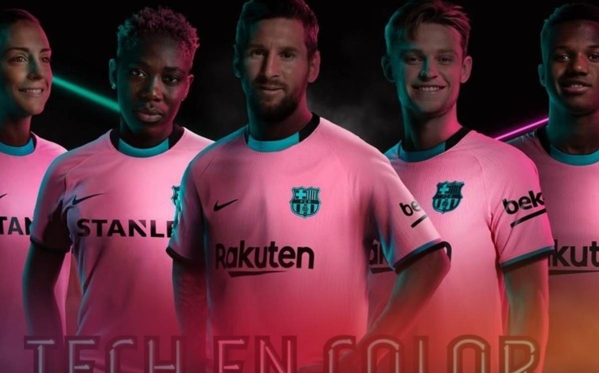 Barcelona presenta su tercer uniforme con Messi como protagonista ...